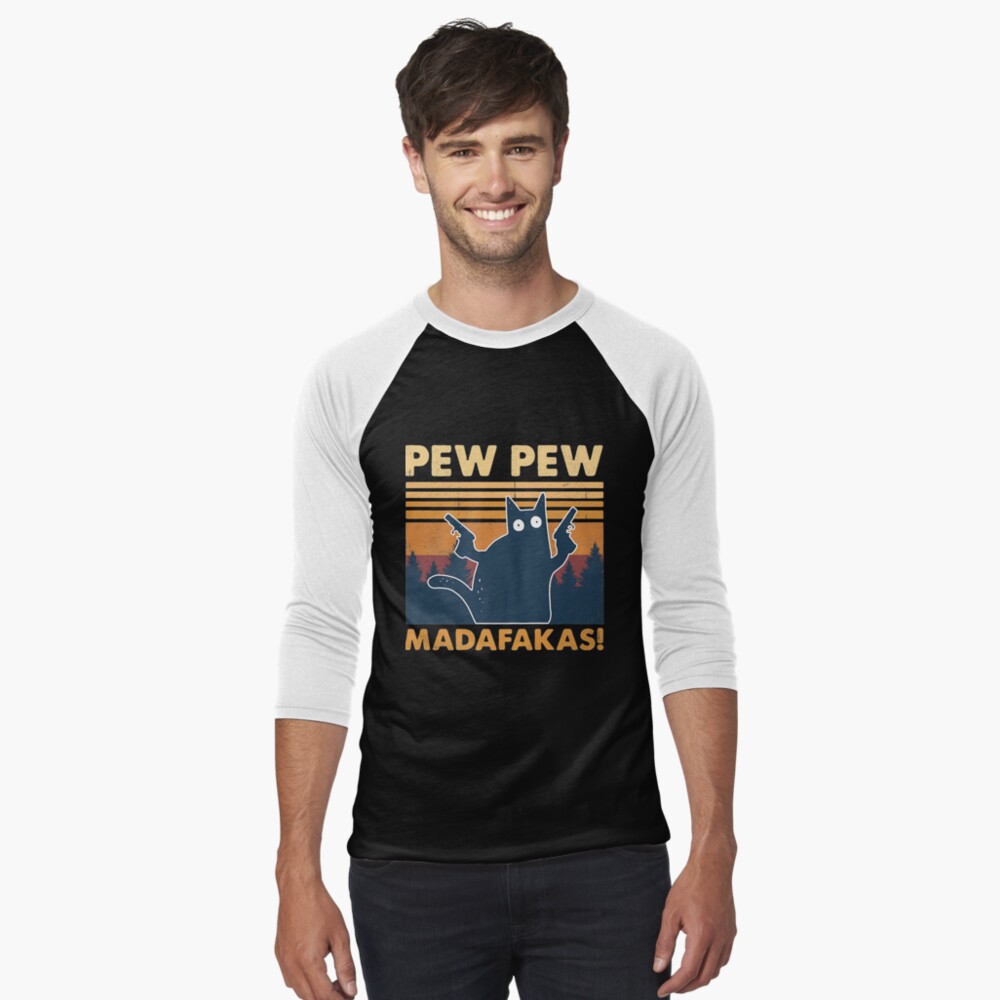 "Vintage Pewpewpew Mada-Fakas Crazy Pew Cat Premium " Sticker for Sale ...