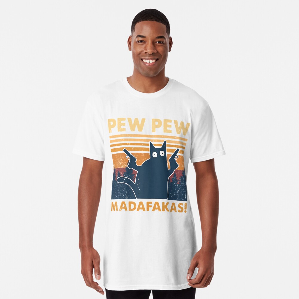 "Vintage Pewpewpew Mada-Fakas Crazy Pew Cat Premium " Sticker for Sale ...