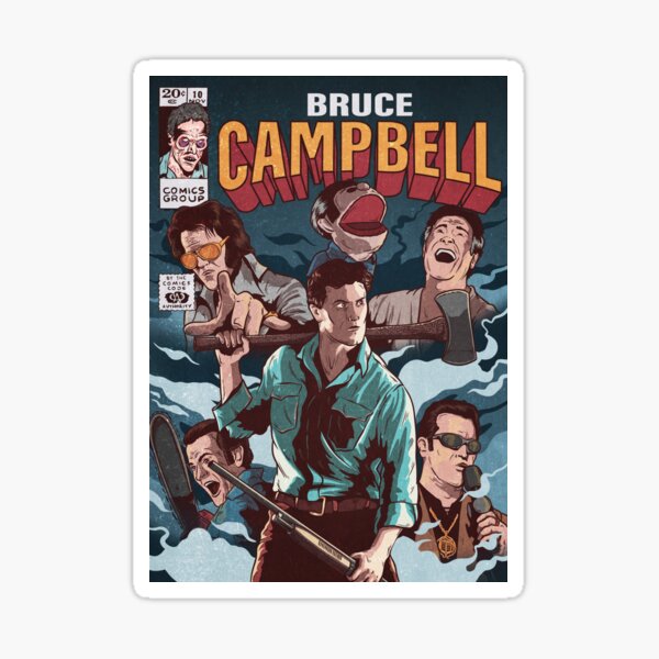 "Bruce Campbell" Sticker for Sale by ribncheese | Redbubble