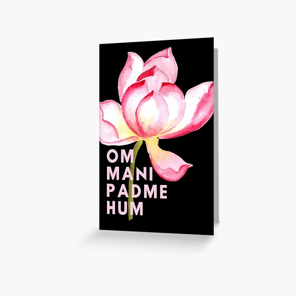 "Lotus Flower and Om Mani Padme Hum Mantra | Buddhist Auspicious Symbol ...
