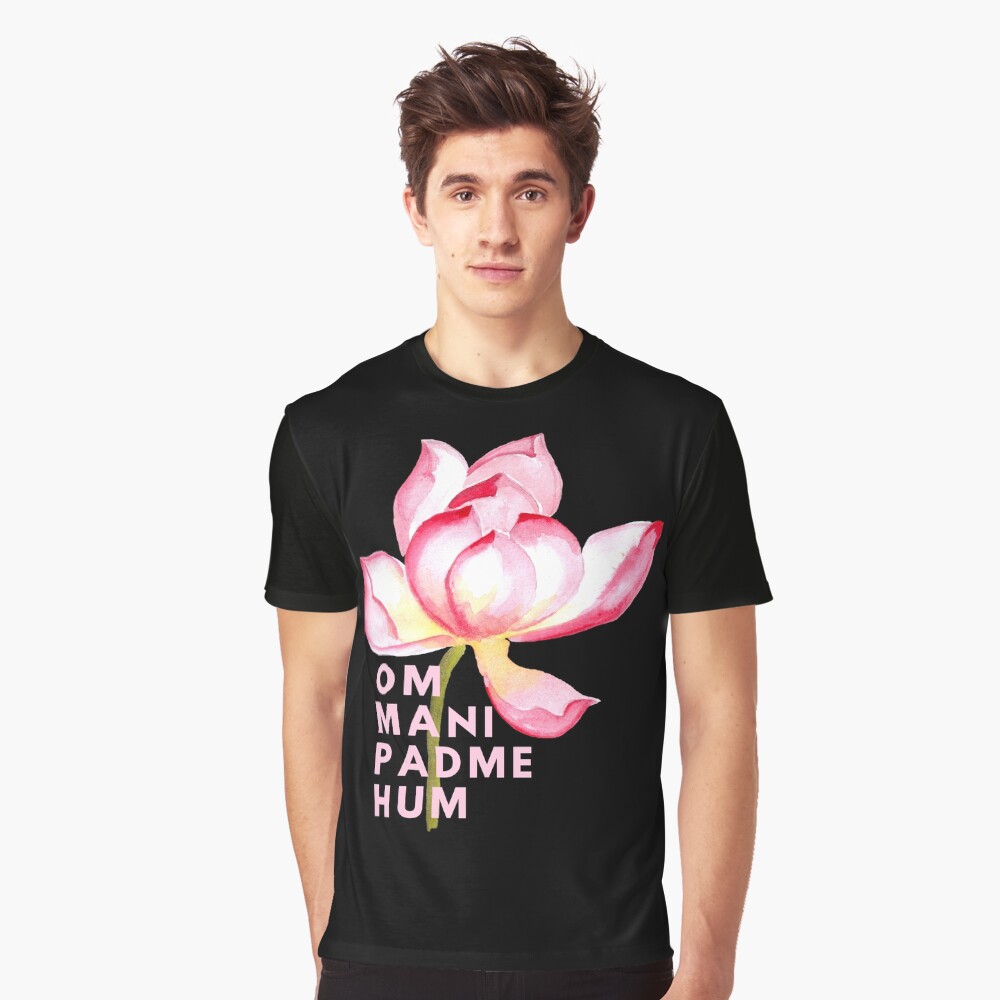 "Lotus Flower and Om Mani Padme Hum Mantra | Buddhist Auspicious Symbol ...