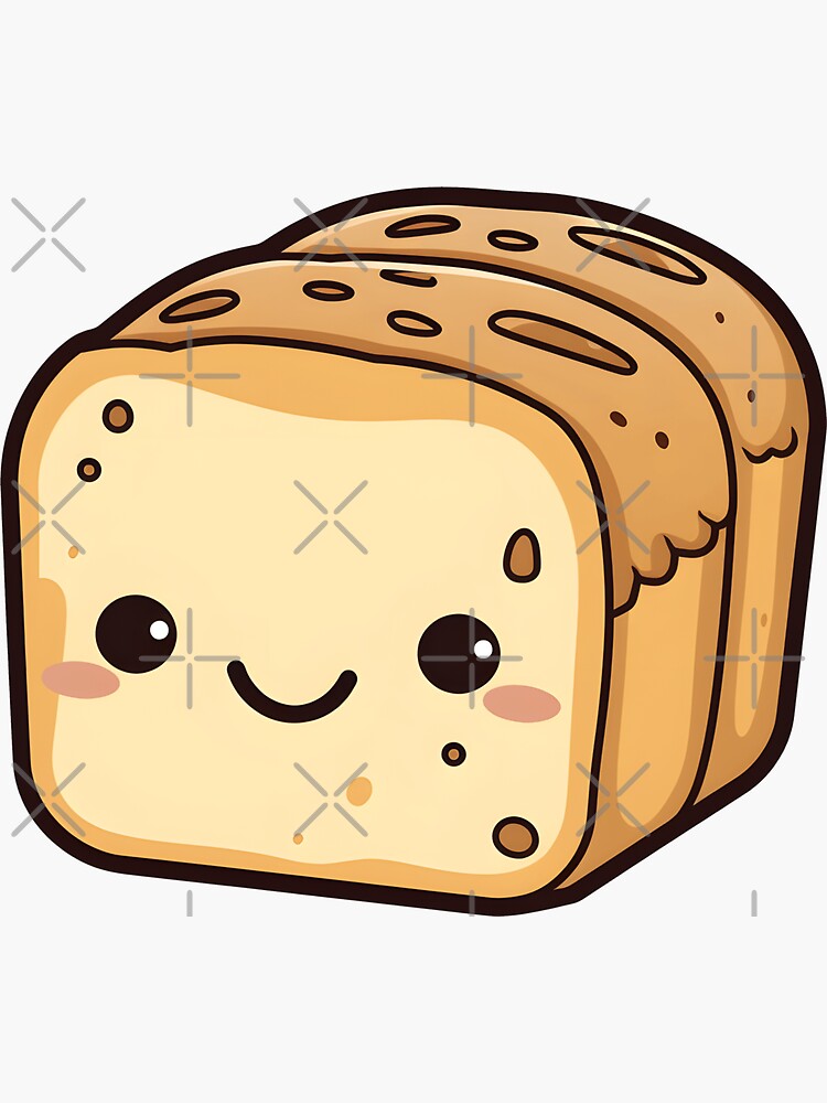 "Kawaii Bread" Sticker for Sale by Sticky Stash | Redbubble
