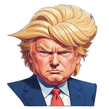 "Anime Donald Trump" Sticker for Sale by DesignedForFun | Redbubble