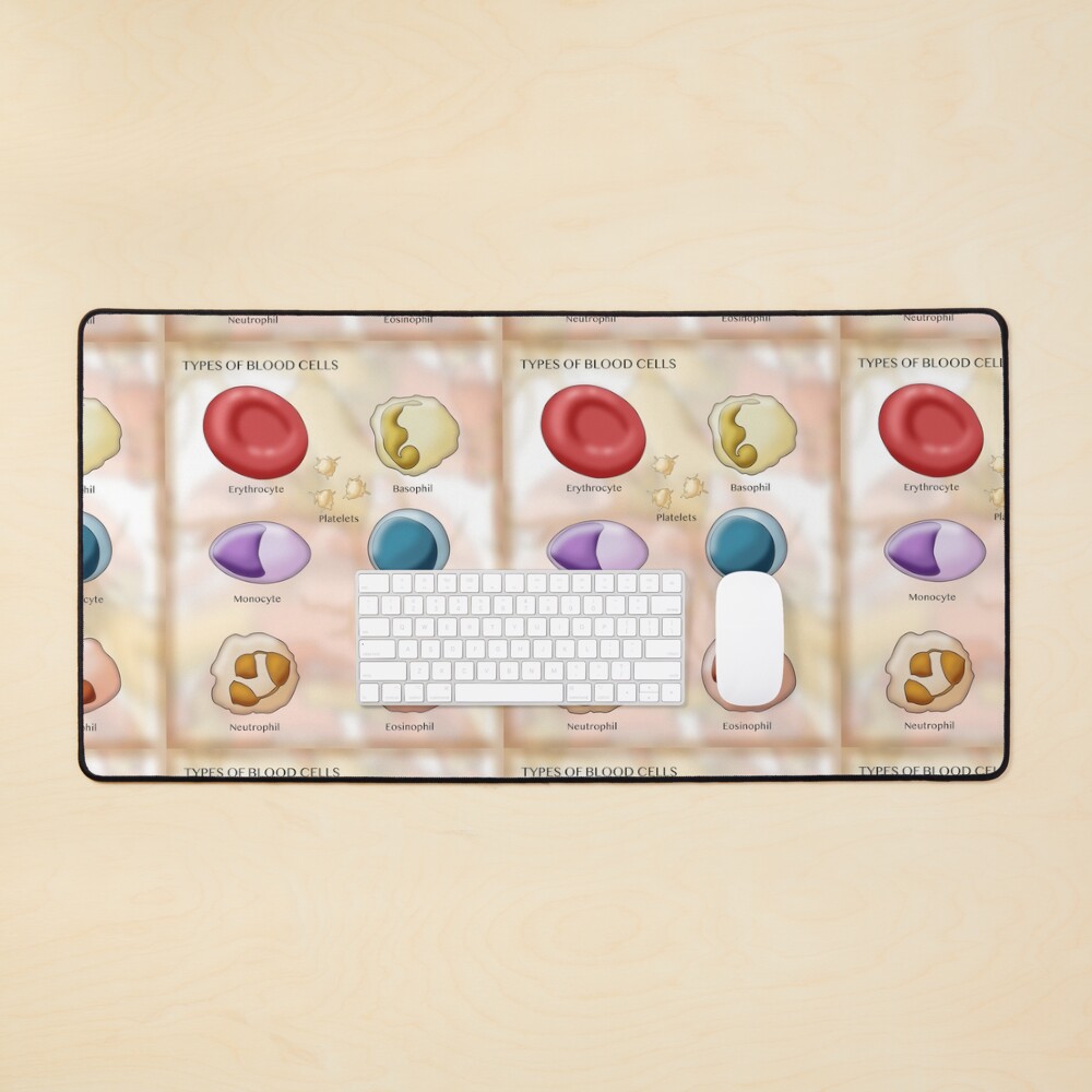 "Red Blood Cell and Types of White Blood Cells or Leukocytes" Poster ...
