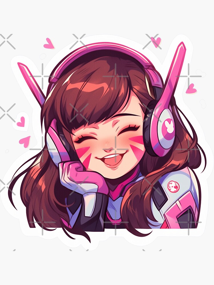 "Cute D.Va" Sticker for Sale by SchellStation | Redbubble