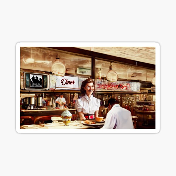 "Diner" Sticker for Sale by RezStyleCreator | Redbubble