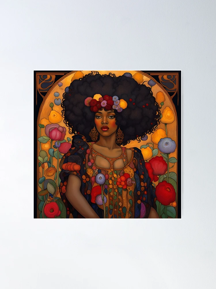 Black Art Woman Beautiful Black Woman Art Print By Kayla Fy