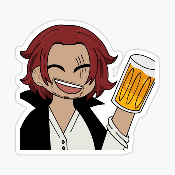 "Shanks Cheers" Sticker for Sale by copaceticbek | Redbubble