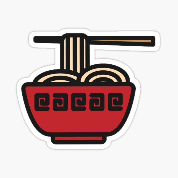 "Simple Minimalist Noodles" Sticker for Sale by lmayonnaise | Redbubble