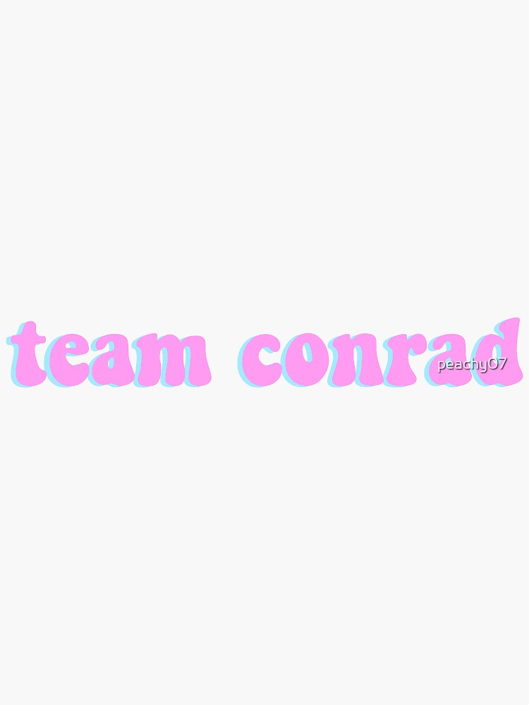 "Team Conrad" Sticker for Sale by peachy07 | Redbubble