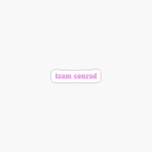 "Team Conrad" Sticker for Sale by peachy07 | Redbubble