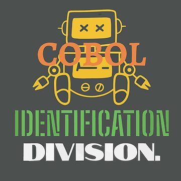 "Cobol Identification Division" Sticker for Sale by ShirtParking ...