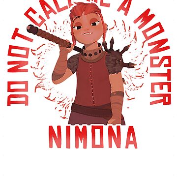 "Nimona Don't Call Me A Monster Hero Portrait " Sticker for Sale by ...