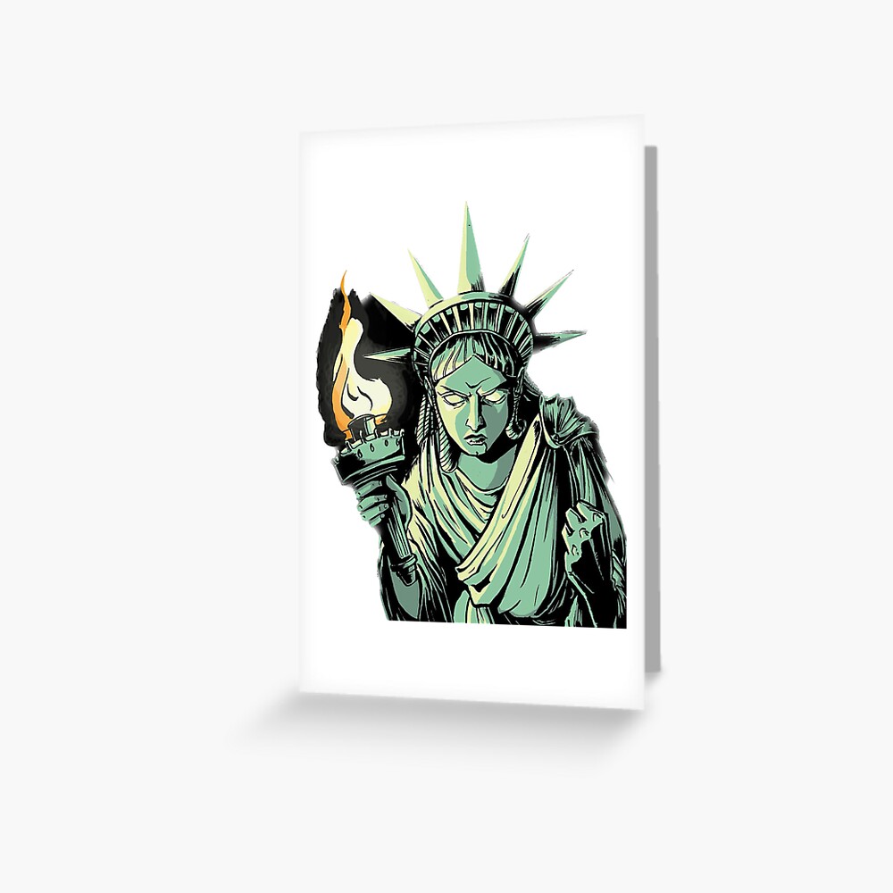 "Angry Statue Of Liberty USA" Sticker for Sale by Doodle-Factory ...