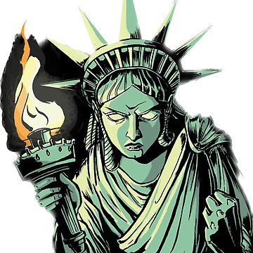"Angry Statue Of Liberty USA" Sticker for Sale by Doodle-Factory ...
