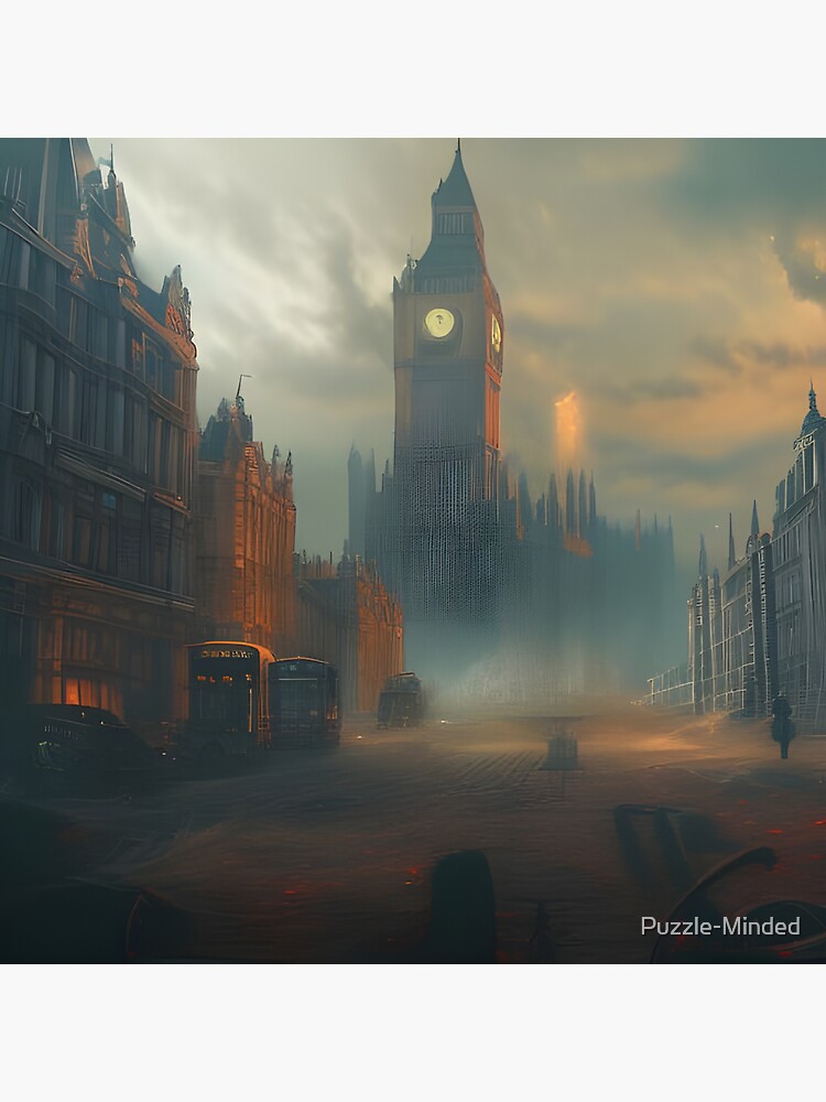 "Artistic Rendition of London Apocalypse " Sticker for Sale by Puzzle ...