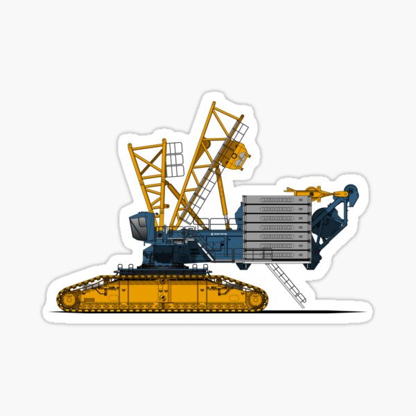 "Crawler Crane 16" Sticker for Sale by Heavy Machinery | Redbubble