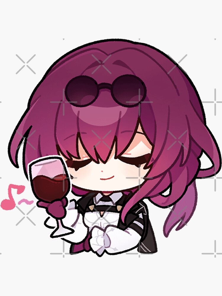 "Honkai Star Rail Chibi Kafka- Wine" Sticker for Sale by HerrscherOfArt | Redbubble