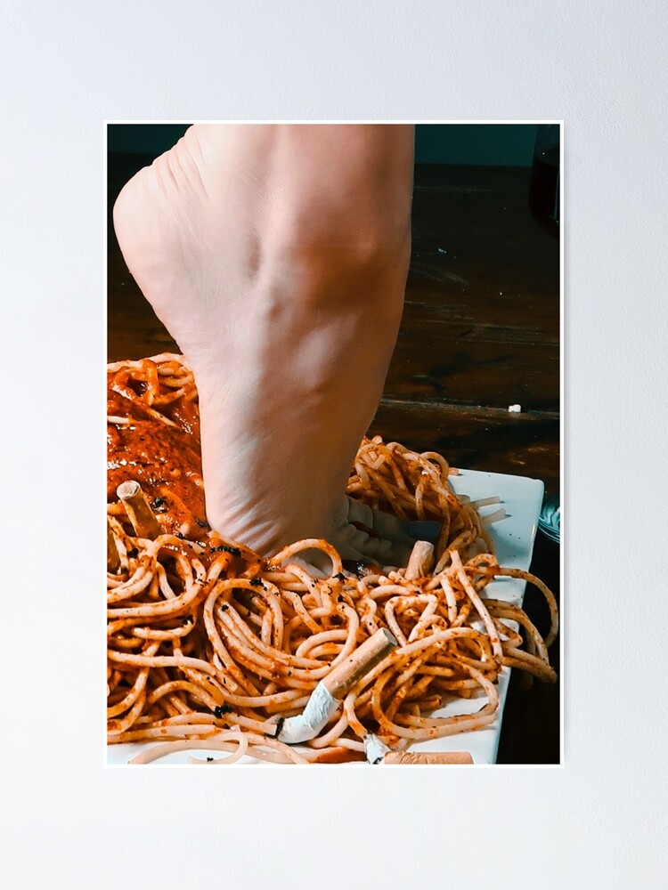"Foot in spaghetti " Poster for Sale by David Lunch | Redbubble