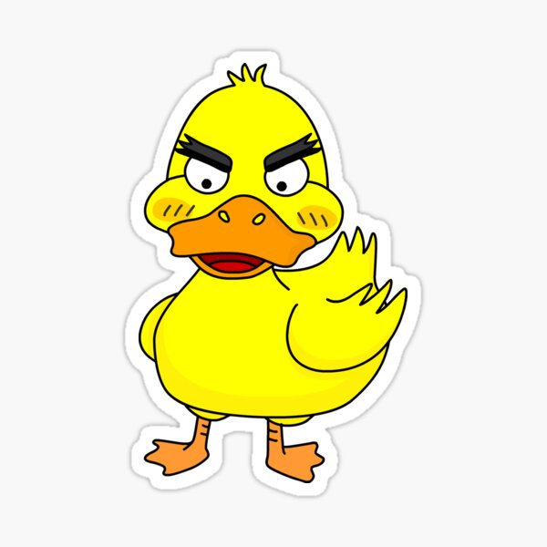 "angry duck" Sticker for Sale by EzezFolio | Redbubble