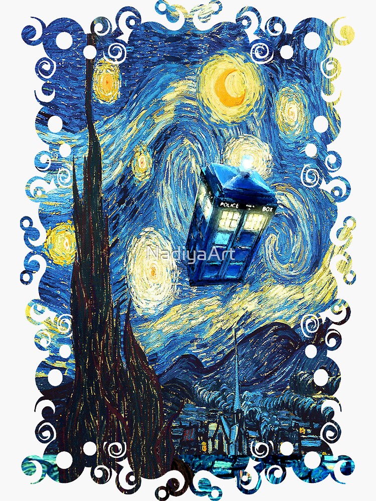 "Flying Magic Phone Box" Sticker for Sale by NadiyaArt | Redbubble