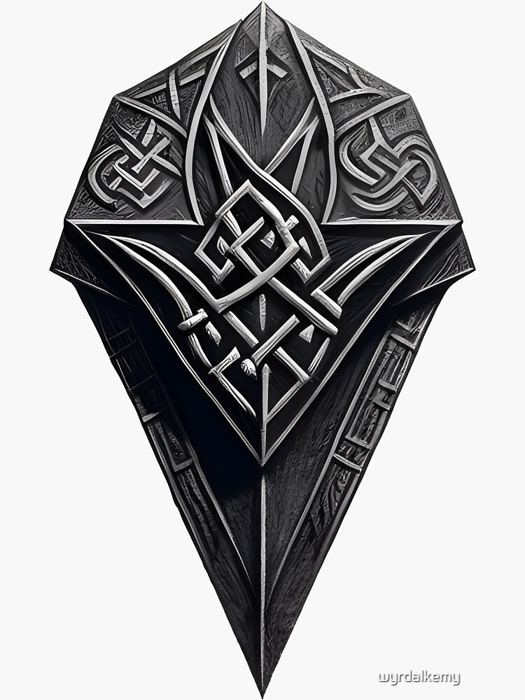 "Norse style crow inspired rune stone" Sticker for Sale by wyrdalkemy ...