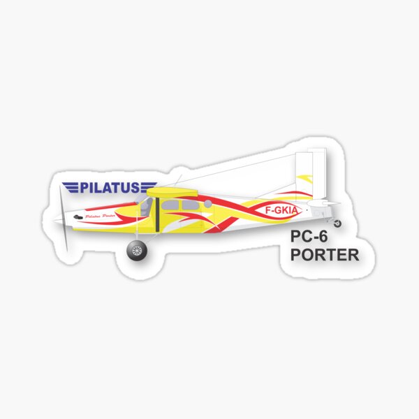 "Pilatus PC-6 Porter" Sticker for Sale by GregThompson | Redbubble