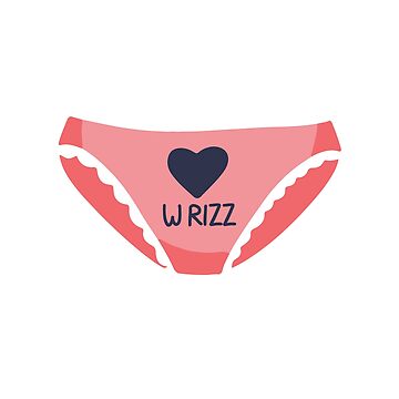 "w rizz meme w rizz Sticker I got W Rizz Panties" Sticker for Sale by ...