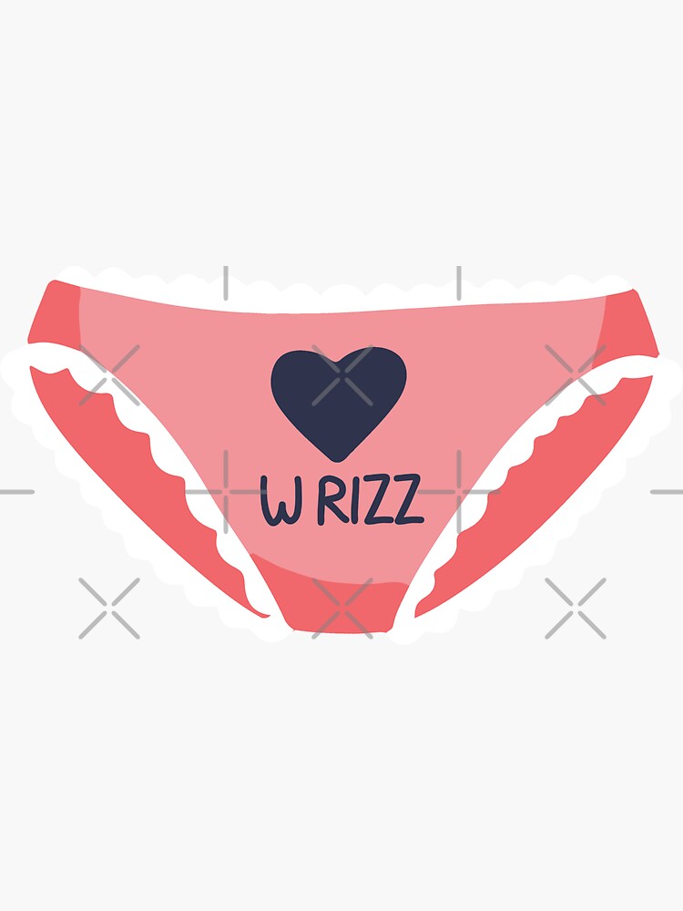 "w rizz meme w rizz Sticker I got W Rizz Panties" Sticker for Sale by ...