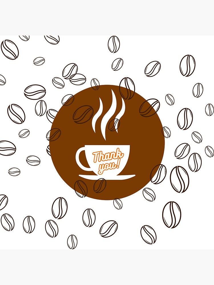 "Enjoy drinking coffee with Thank you coffee" Sticker for Sale by ...
