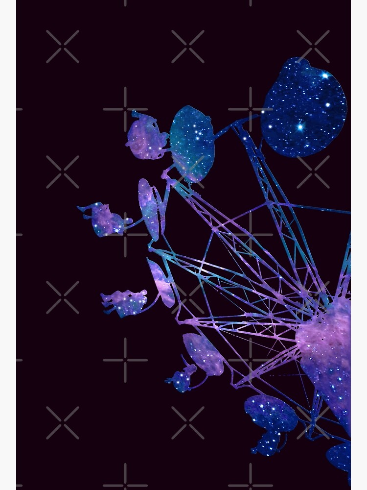 "Purple Night Sky Stars Fun Fair Ride" Art Print for Sale by tanjica ...