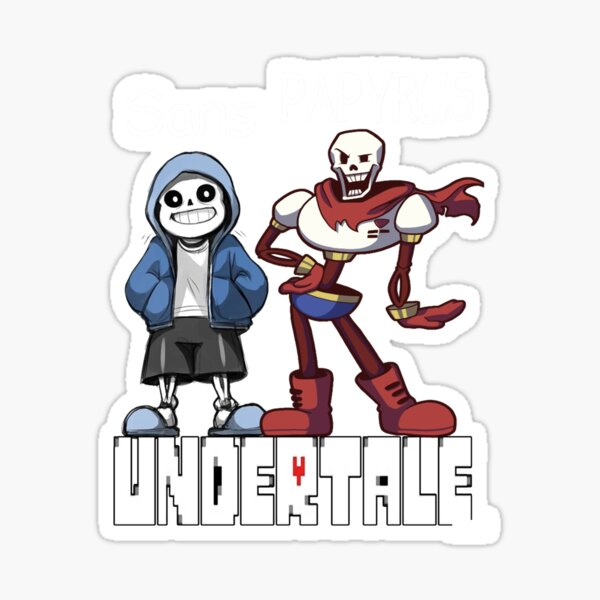 "Sans and Papyrus " Sticker for Sale by MyronWickham | Redbubble