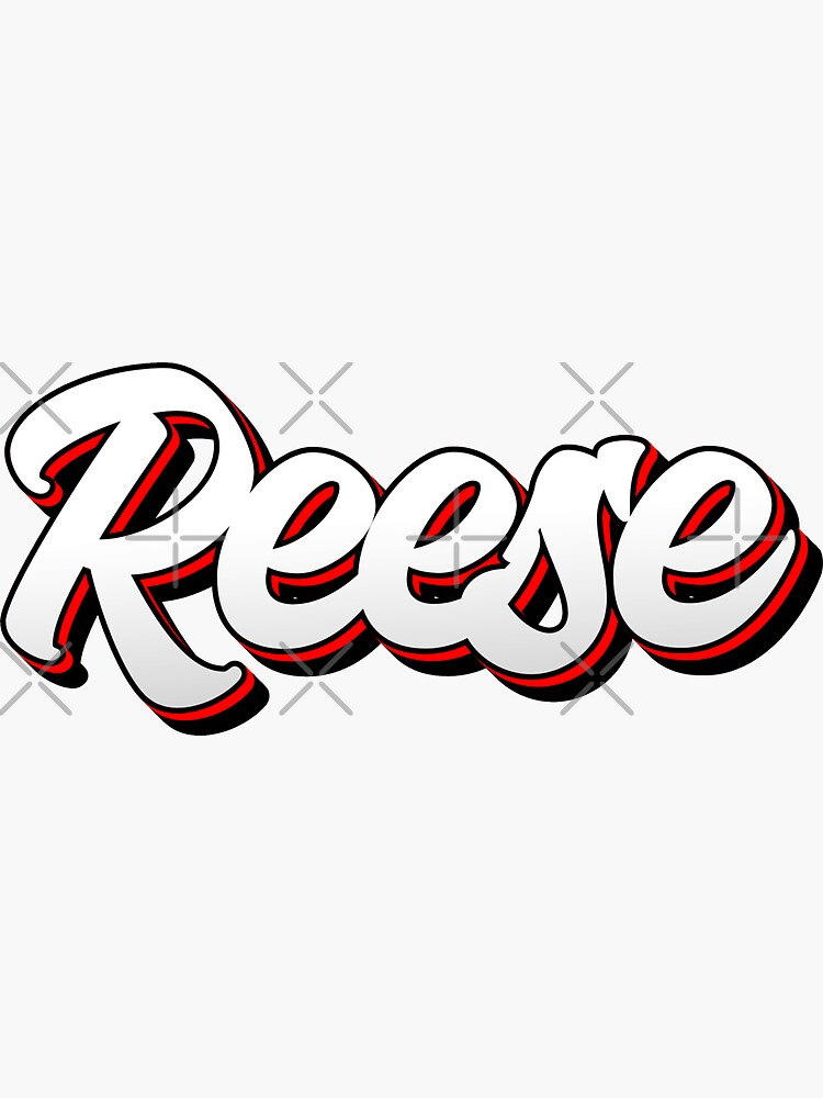 "Retro Reese Name Label" Sticker for Sale by NafilNafiz | Redbubble
