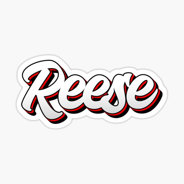 "Retro Reese Name Label" Sticker for Sale by NafilNafiz | Redbubble