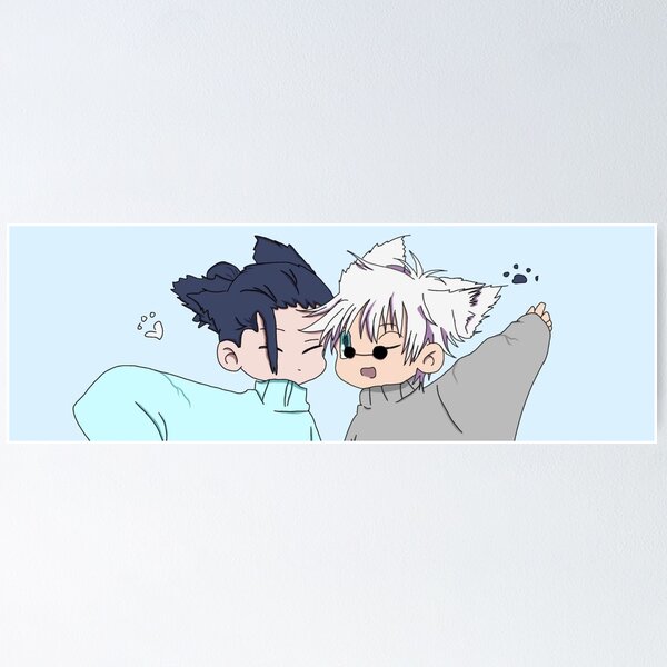 "Cat Gojo & Cat Geto" Poster for Sale by The AJ.AniPrint | Redbubble