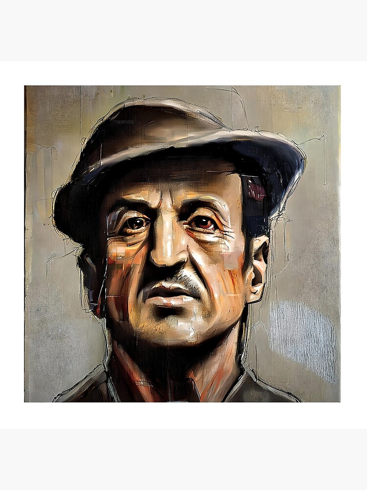 "portrait of Sylvester Stallone" Art Board Print for Sale by bogfl ...
