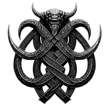 "Norse style demonic beast rune stone" Sticker for Sale by wyrdalkemy ...