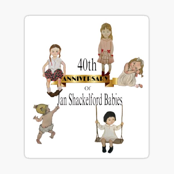 "40th Anniversary #5" Sticker for Sale by Jan Shackelford | Redbubble
