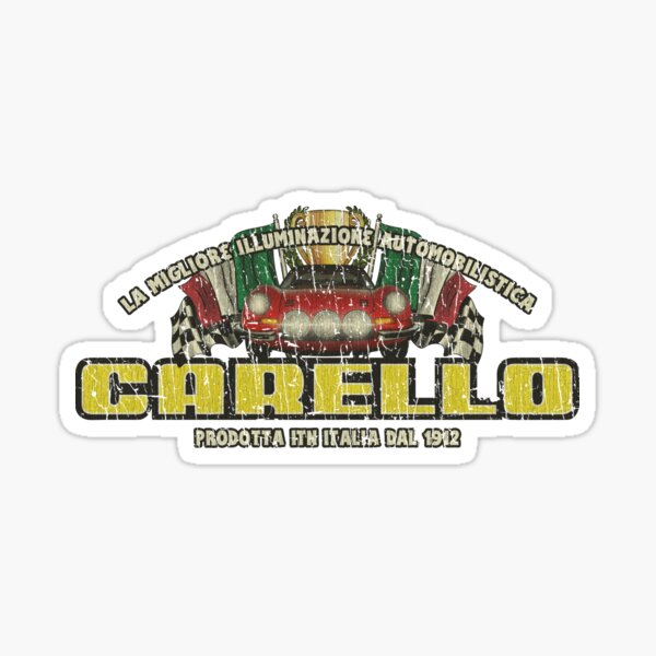 "Carello High Performance Lighting 1912" Sticker for Sale by ...