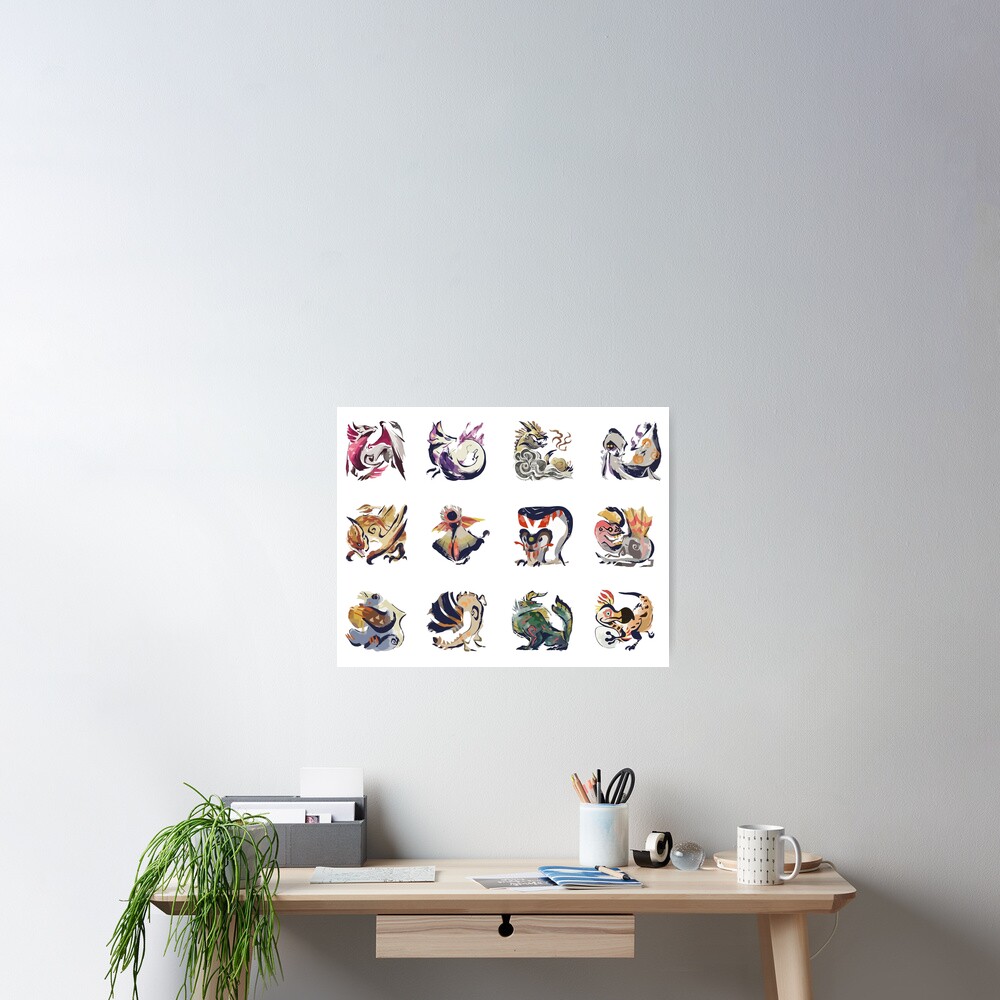 "Monster Hunter Icons: monster hunter rise pack #1" Sticker for Sale by ...