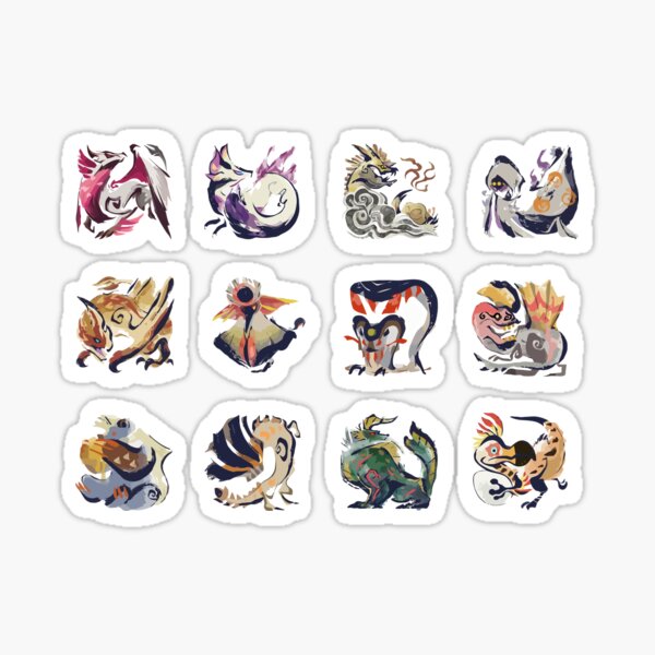"Monster Hunter Icons: monster hunter rise pack #1" Sticker for Sale by ...