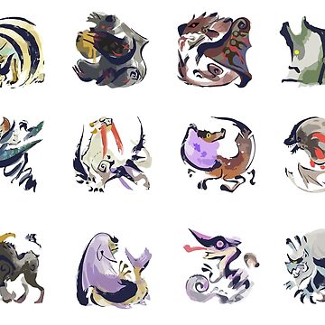 "Monster Hunter Icons: monster hunter rise pack #2" Sticker for Sale by ...