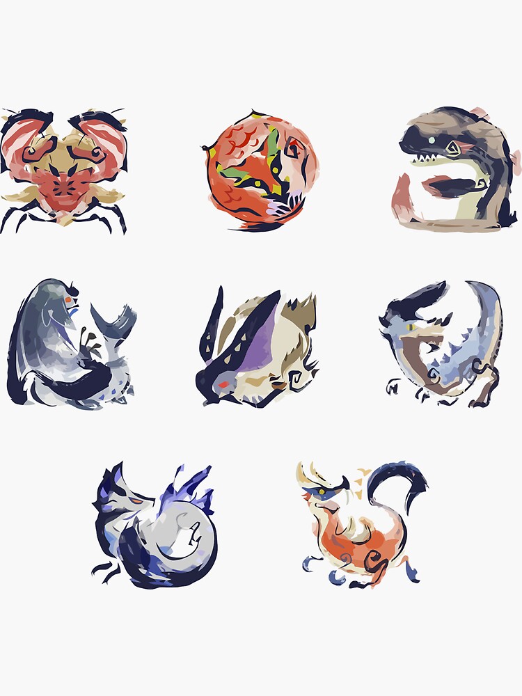 "Monster Hunter icons: monster hunter rise pack #6" Sticker for Sale by ...