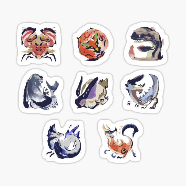 "Monster Hunter icons: monster hunter rise pack #6" Sticker for Sale by ...