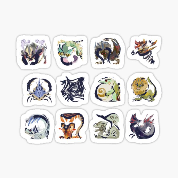 "Monster Hunter icons: monster hunter rise pack #3" Sticker for Sale by ...