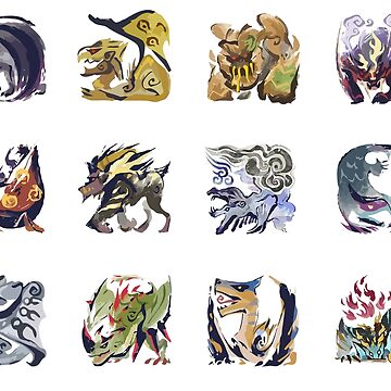"Monster Hunter icons: monster hunter rise pack #5" Sticker for Sale by ...