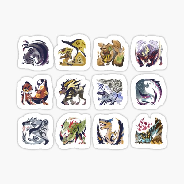 "Monster Hunter icons: monster hunter rise pack #5" Sticker for Sale by ...