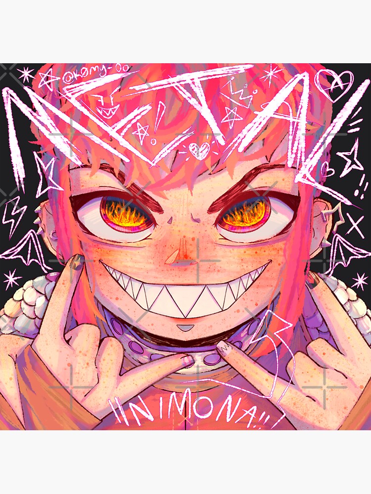 "Metal Nimona " Sticker for Sale by Claramell Store | Redbubble