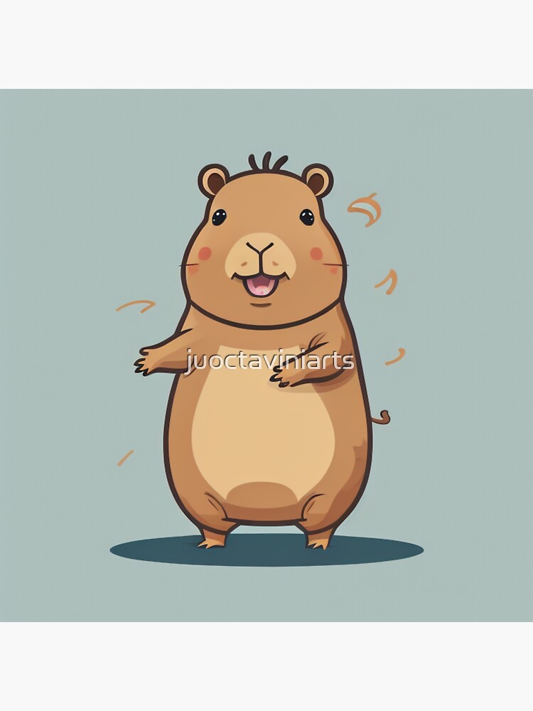 "Cute capybara dancing cartoon generative ai" Sticker for Sale by ...