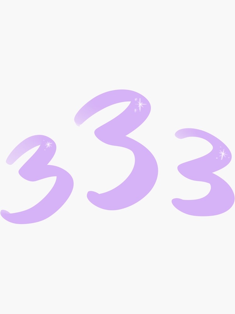"333 Angel Number" Sticker for Sale by rsnod18 | Redbubble